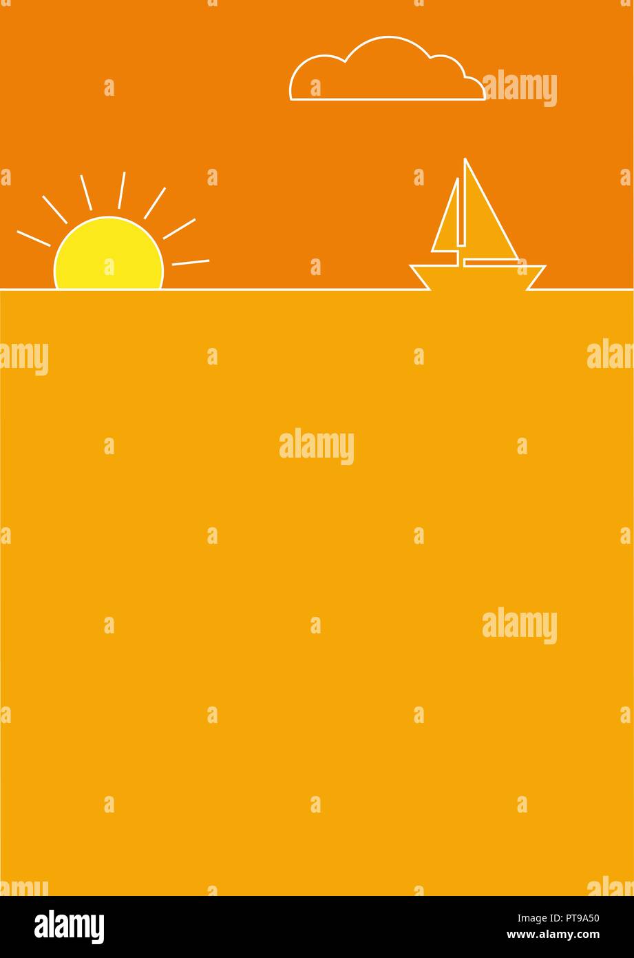 Sea view sunset line Stock Vector Images - Alamy