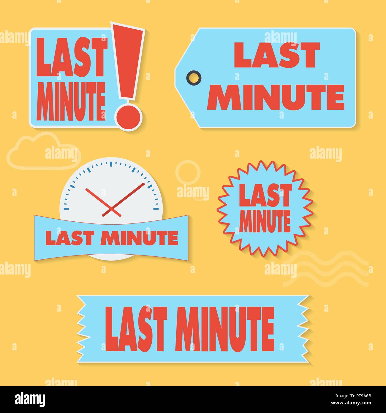 Exclamation sign flat blue Stock Vector Images - Alamy