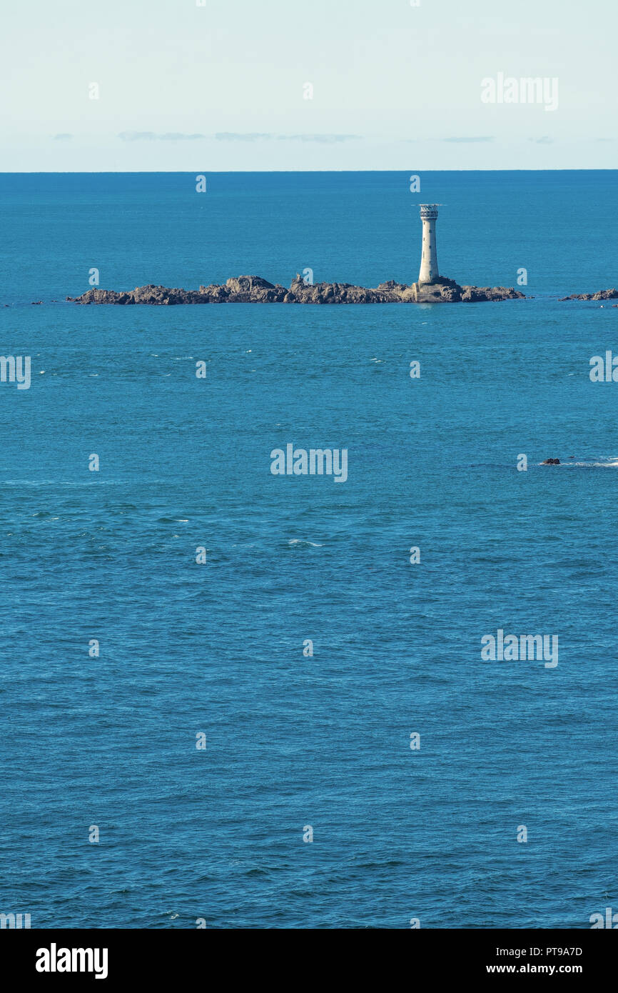 Les Hanois Lighthouse in Guernsey, Channel Island Stock Photo - Alamy