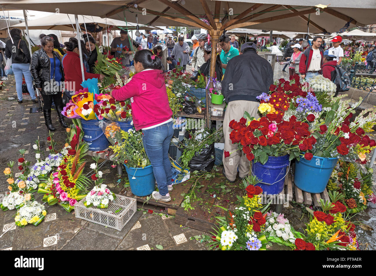 Flower market Cuenca Ecuador Stock Photo - Alamy