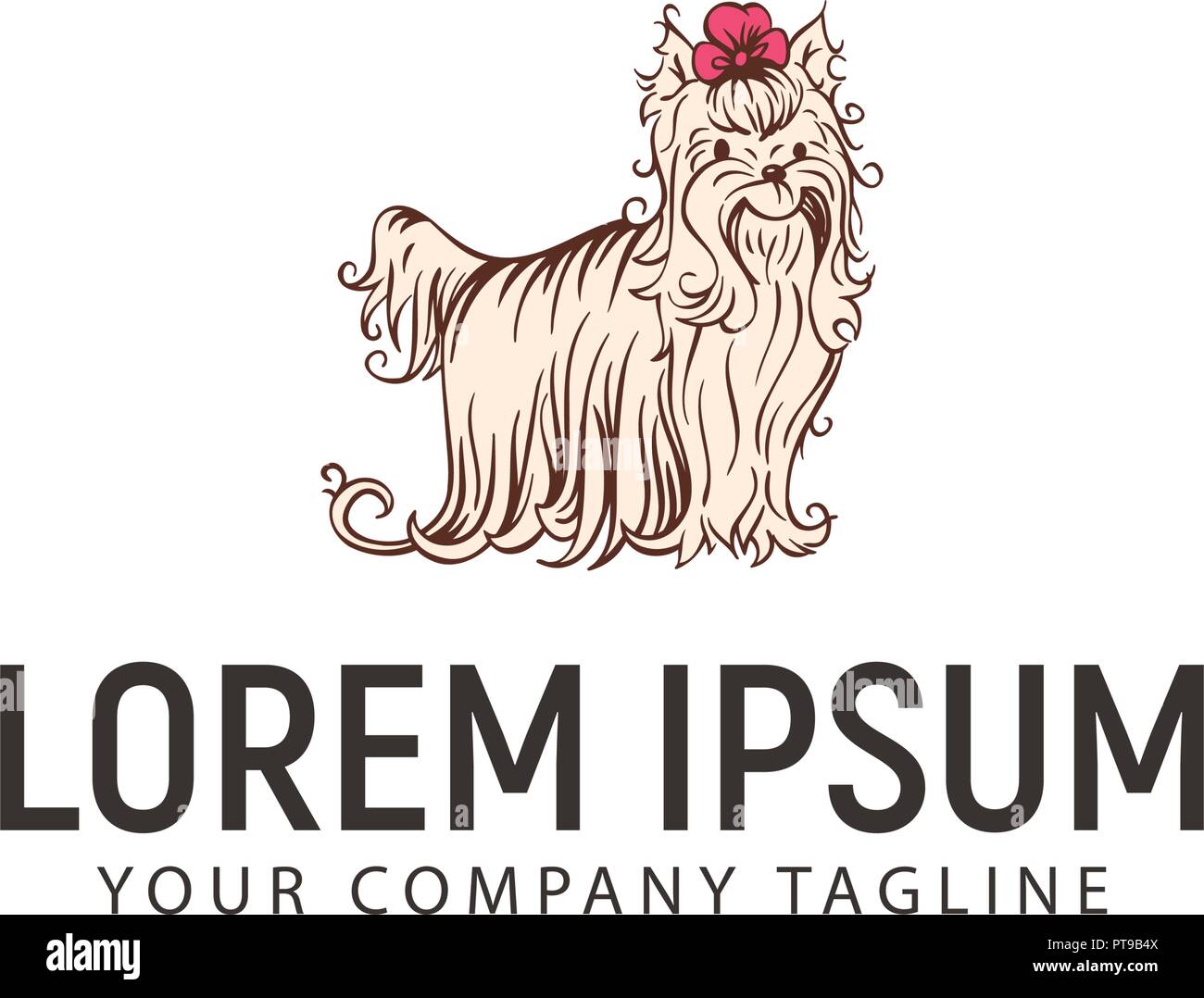 Stand dog logo. pet dog logo design concept template Stock Vector Image ...