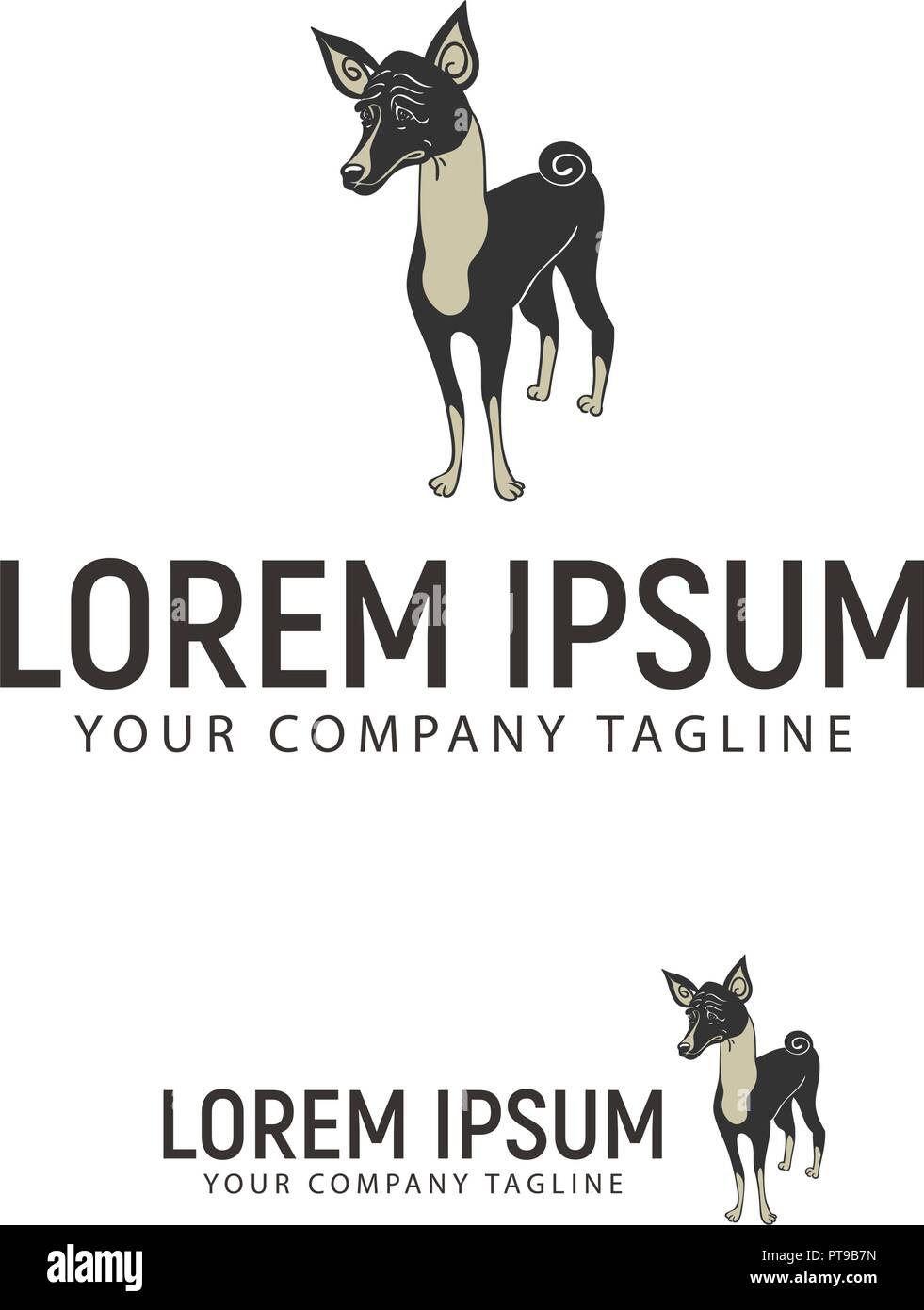 Stand dog logo. pet dog logo logo design concept template design ...