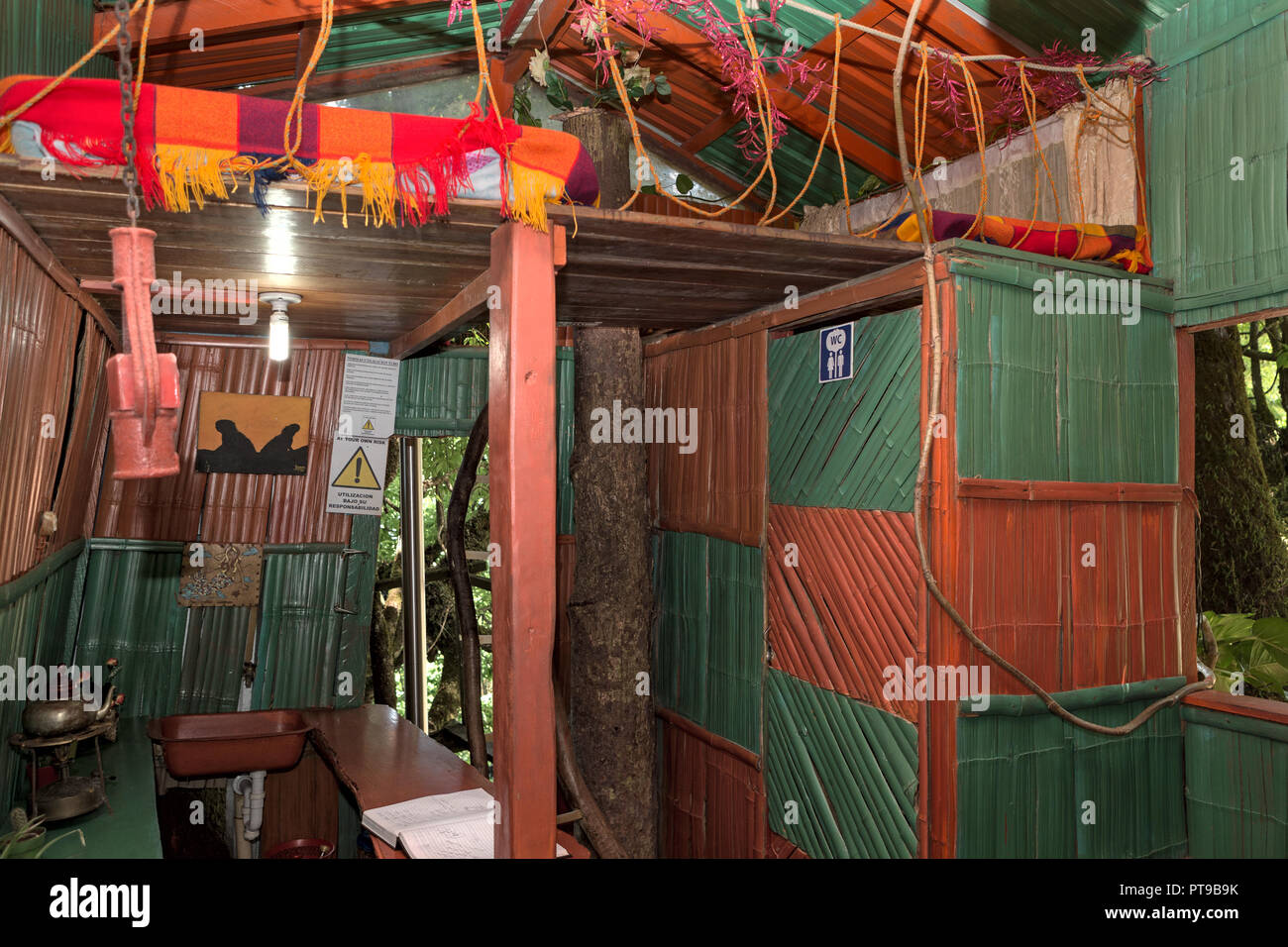 Inside Ecofriendly treehouse, El Ceibo, Ceiba tree, San Cristobal ...