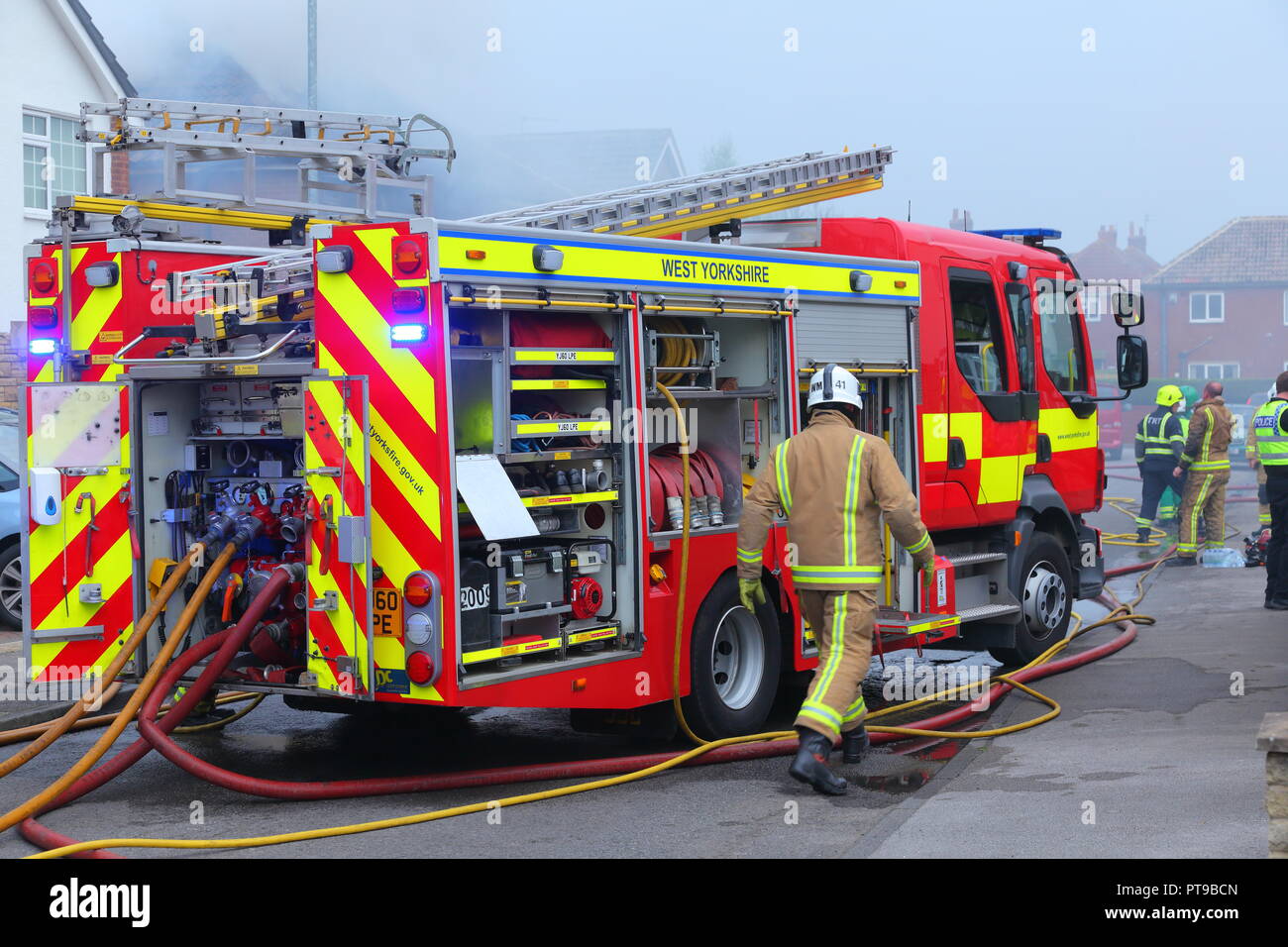 West Yorkshire Fire And Rescue Service High Resolution Stock ...