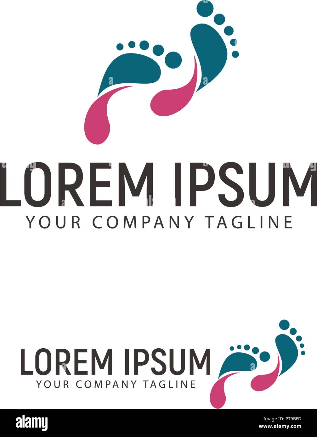 footprint logo design concept template Stock Vector Image & Art - Alamy