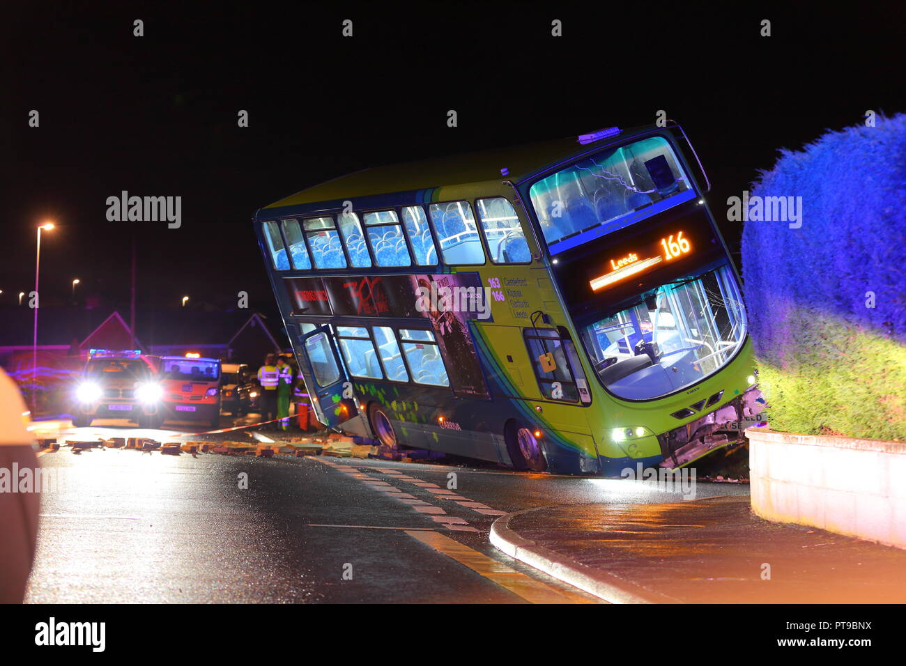 Bus tipping over hi-res stock photography and images - Alamy