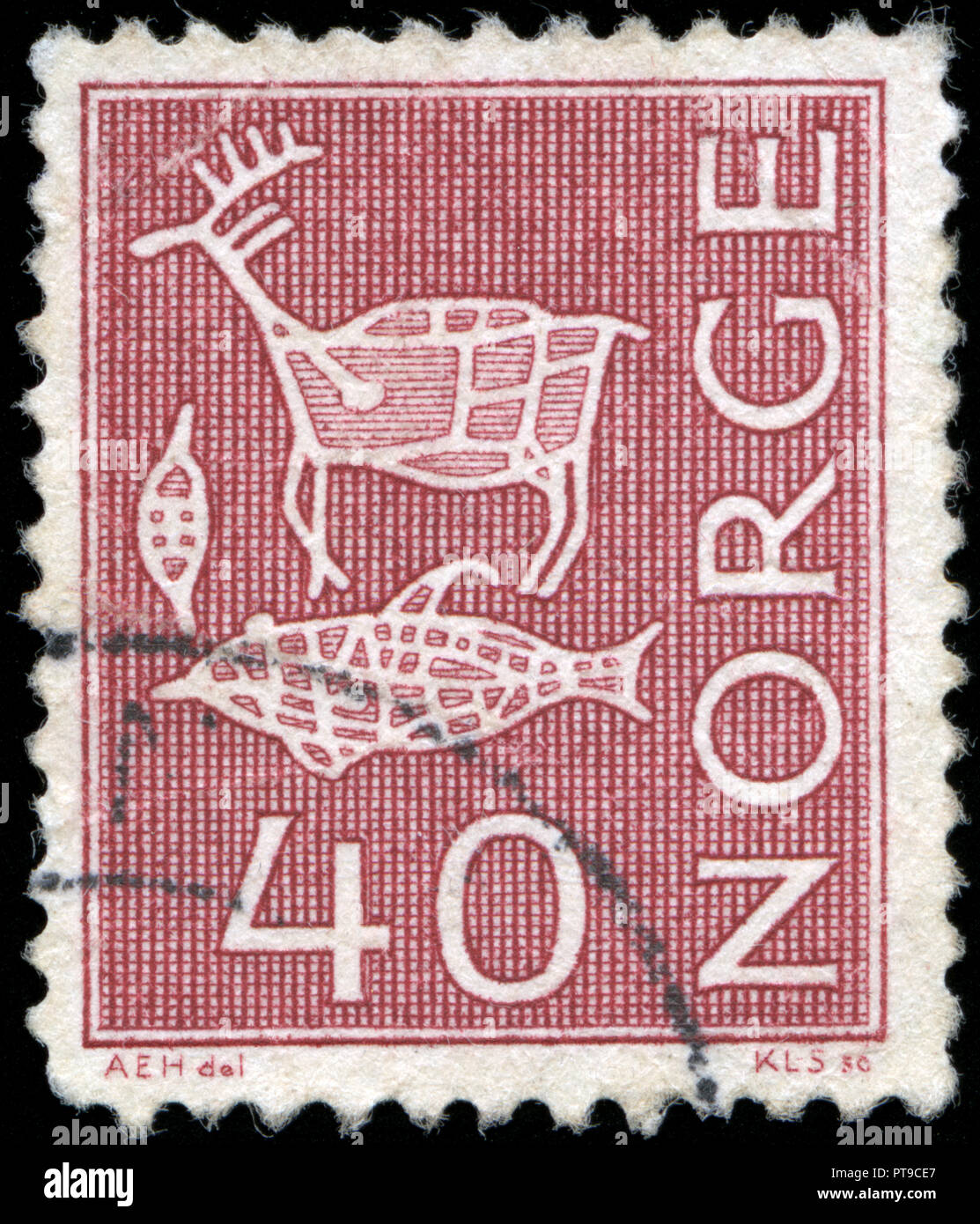 Postmarked stamp from Norway in the Local Motives series issued in 1967 ...