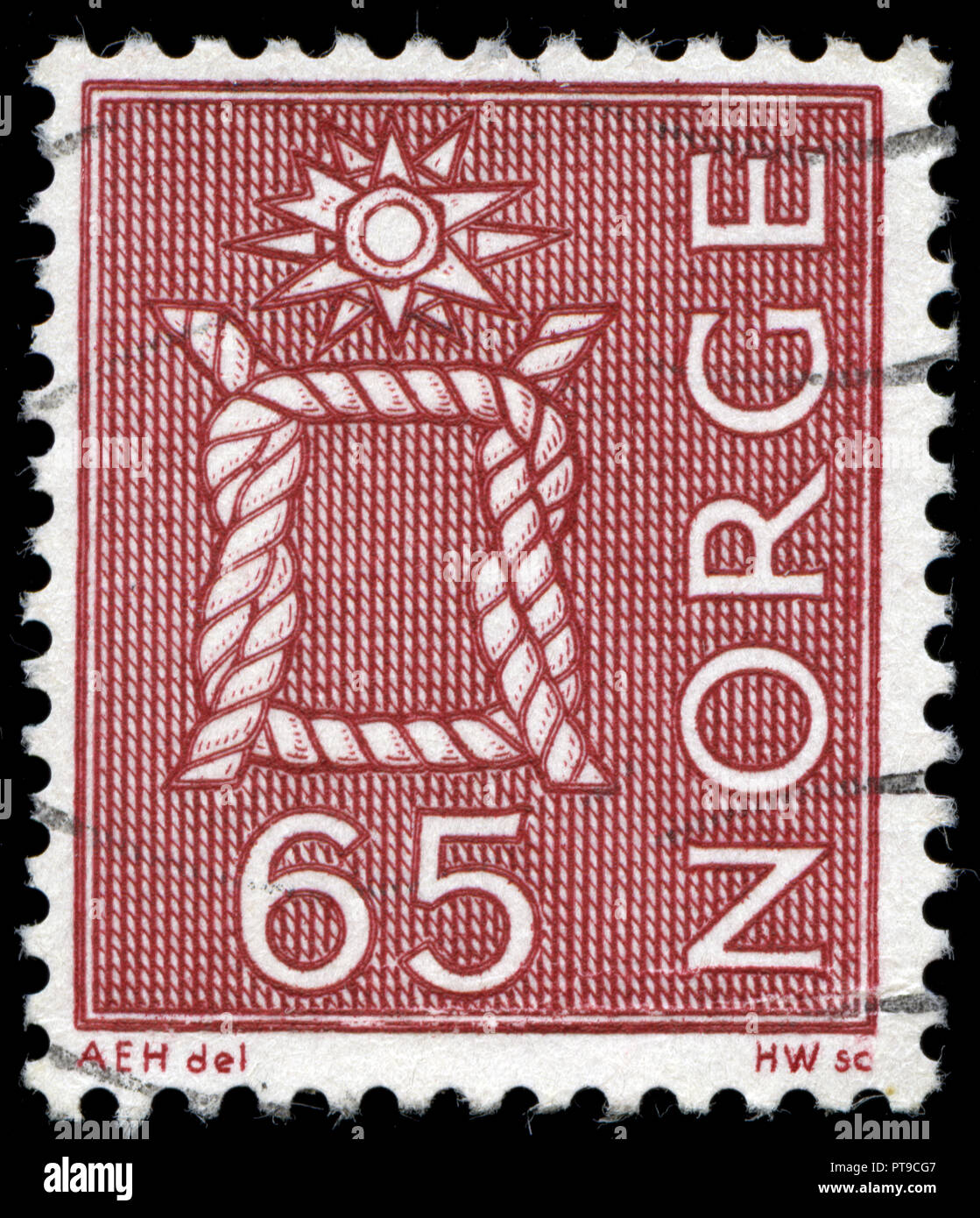 Postmarked stamp from Norway in the Local Motives series issued in 1968 ...