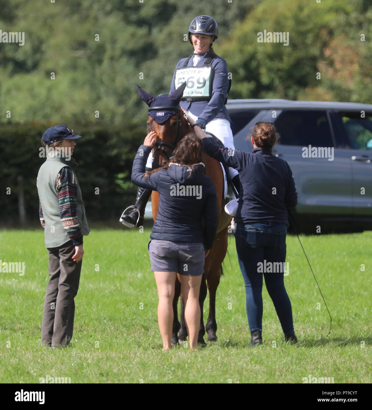 Zara Tindall competes in The Whatley Manor International Horse Trials ...