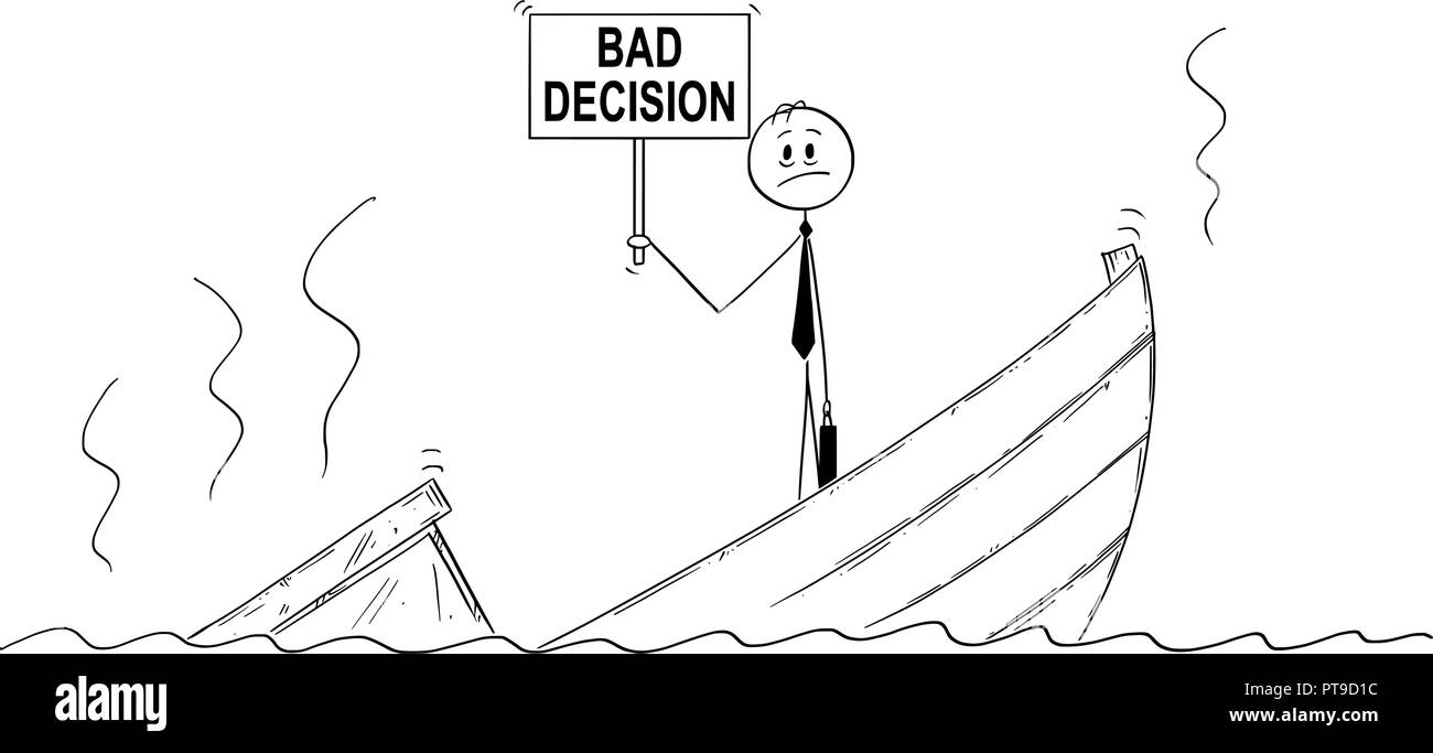 Cartoon of Businessman, Manager or Politician Standing Depressed on ...