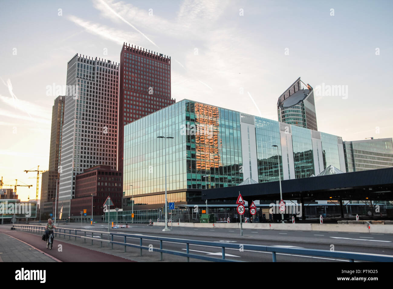 The Hague, the Netherlands - October 5 2018: Hague city skyline with ...