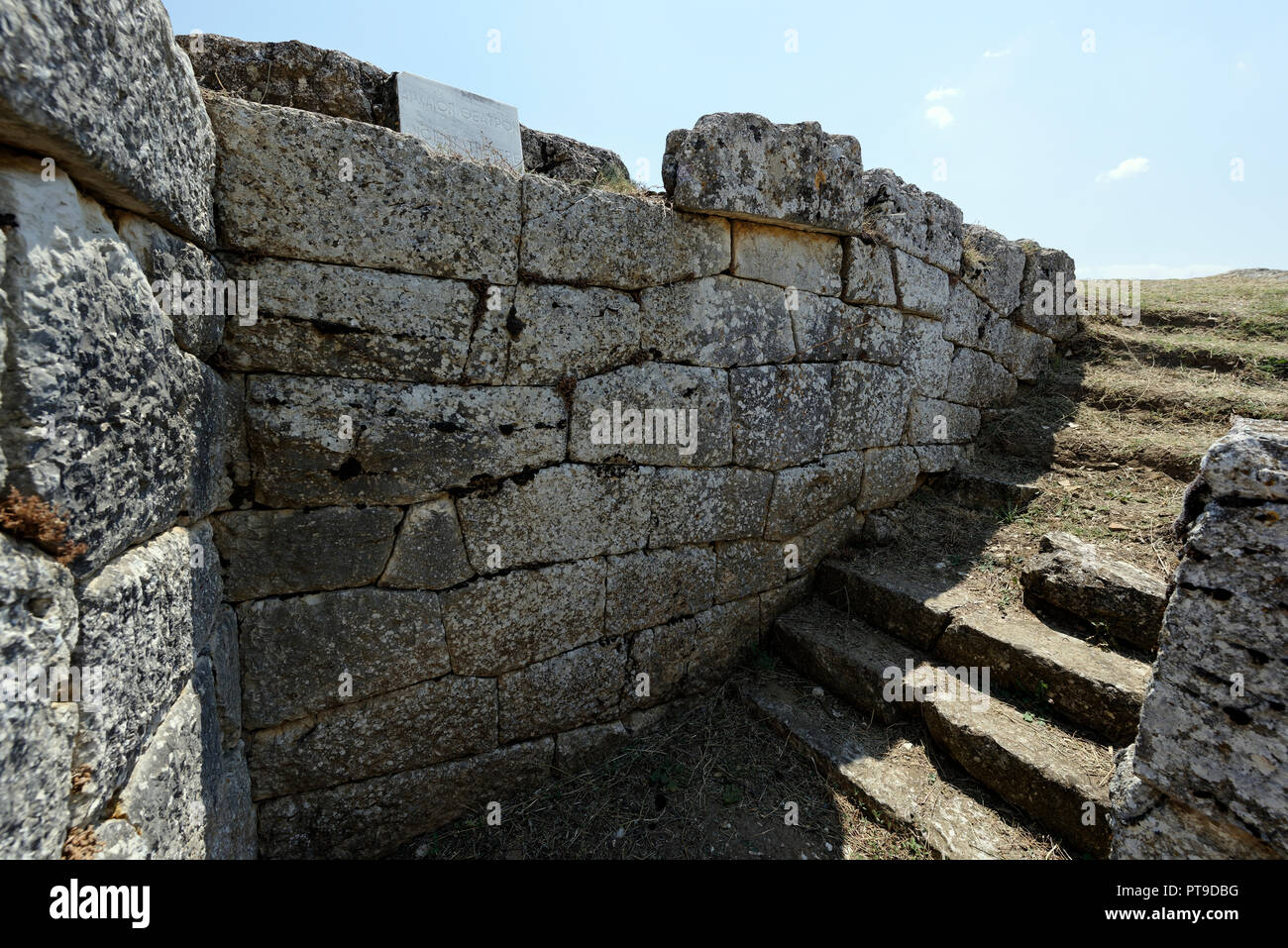 Entrance steps leading to the 4th century BC Ancient Greek theatre at ...