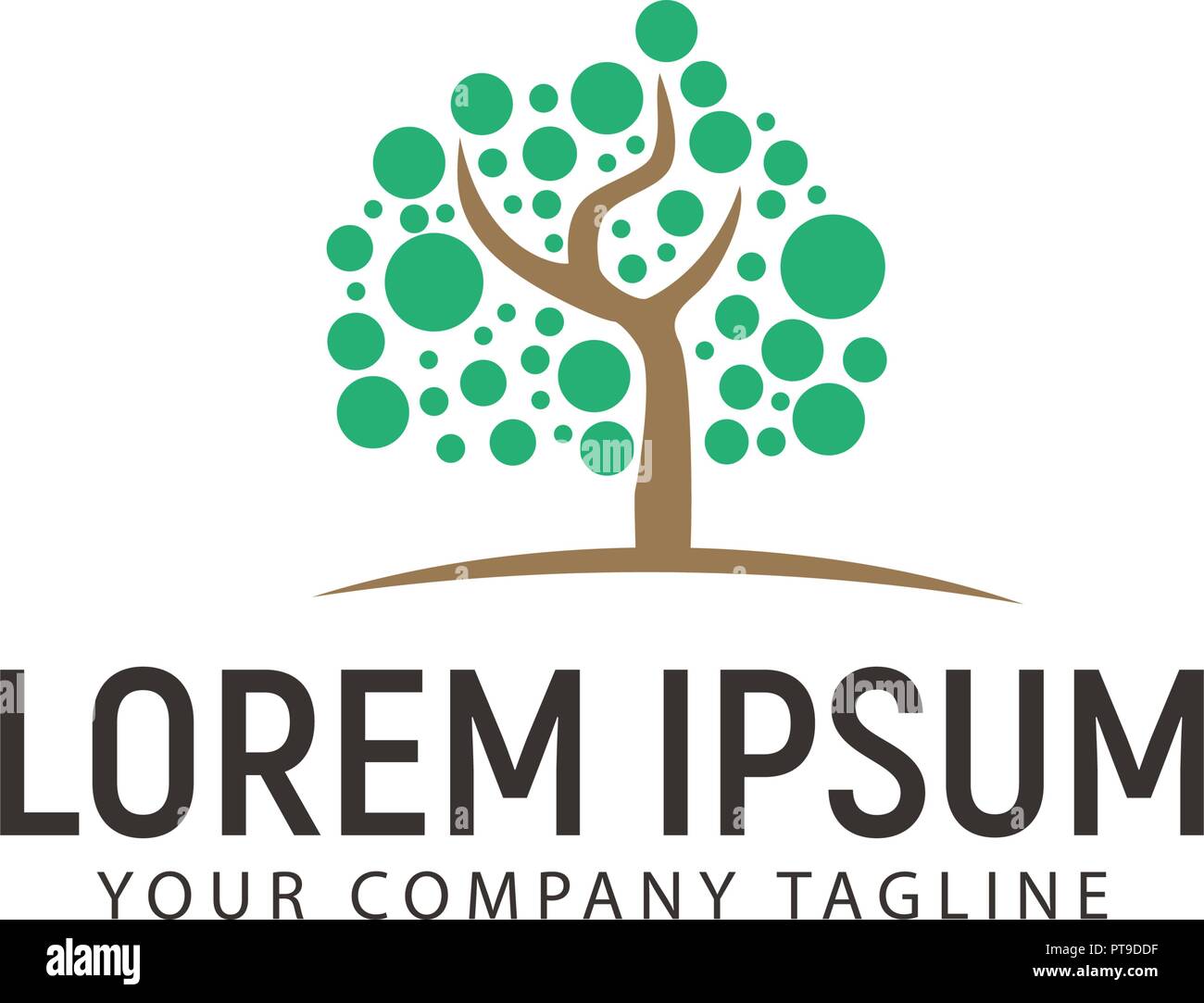 dot tree logo design concept template Stock Vector Image & Art - Alamy