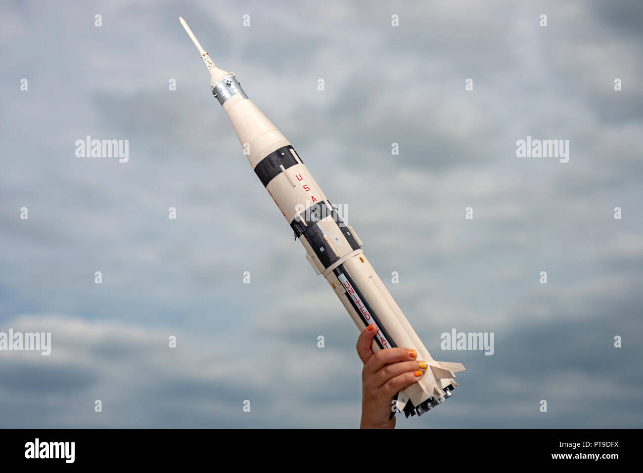Airfix model space rocket Stock Photo - Alamy