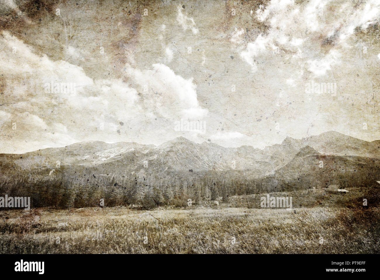 Vintage mountains hi-res stock photography and images - Alamy