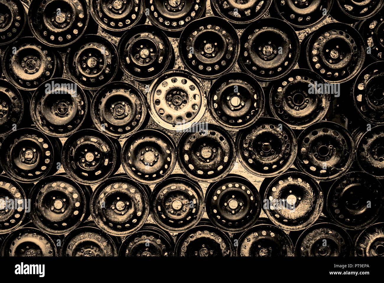 Various rims on a wall hi-res stock photography and images - Alamy