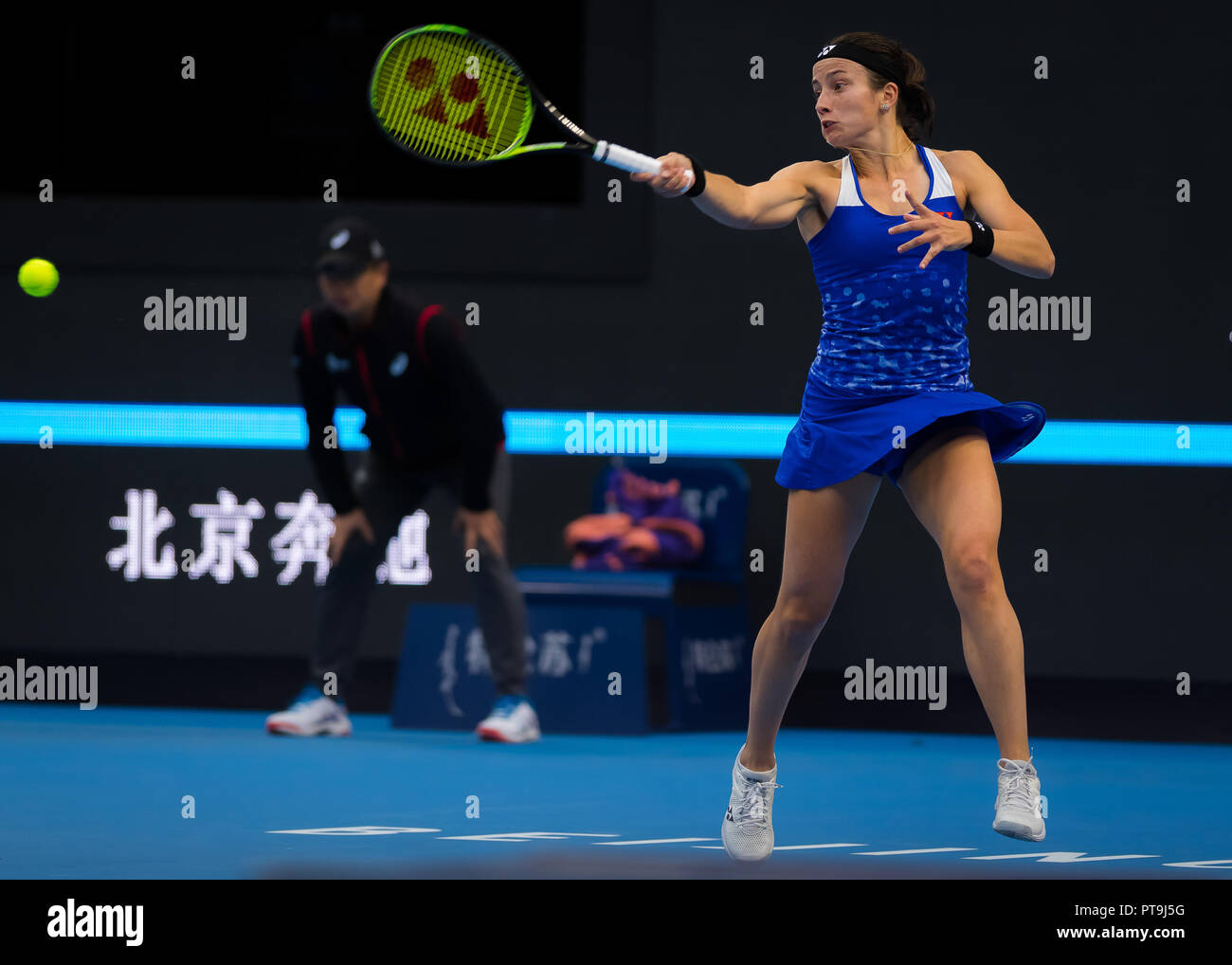 October 7, 2018 - Anastasija Sevastova of Latvia in action during the ...