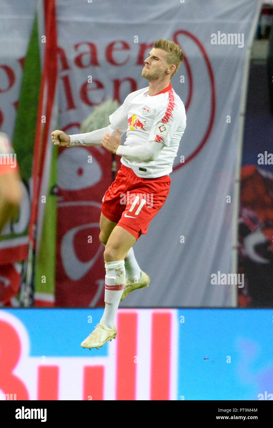 Timo WERNER (L) after goal 4: 0, jubilation, cheer, joy, victory, happy ...