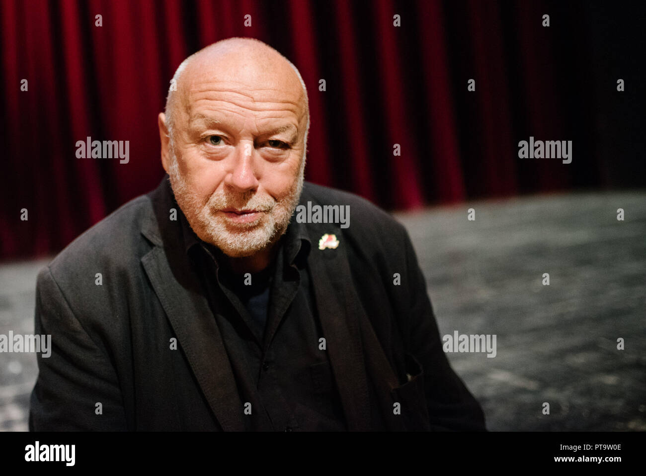 Weimar, Thuringia. 07th Sep, 2018. Actor Thomas Thieme sits on the ...