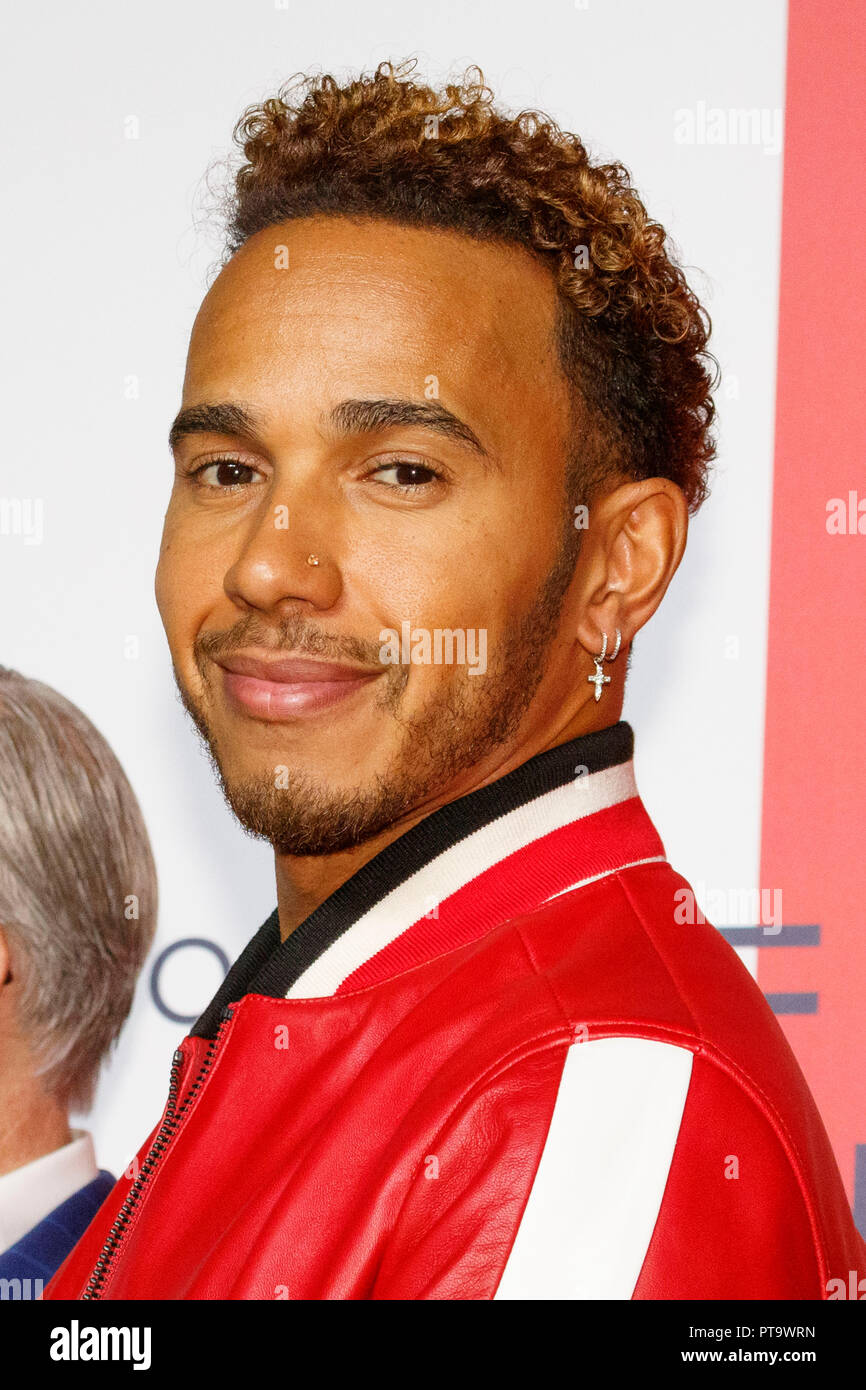 Tokyo, Japan. 8th October, 2018. F1 racer Lewis Hamilton poses for the ...