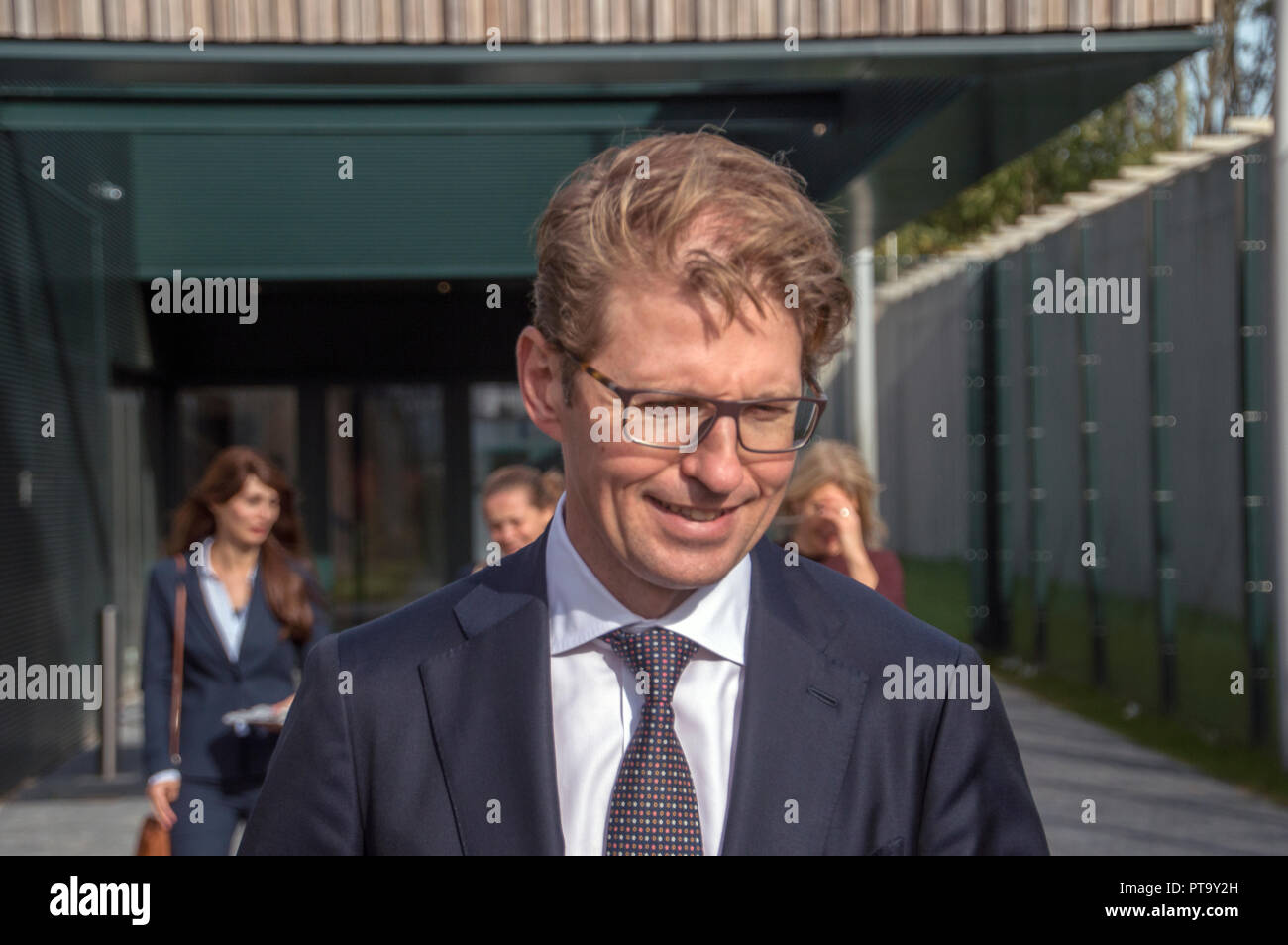 Minister Sander Dekker Leaving At Almere The Netherlands 2018. Opening ...