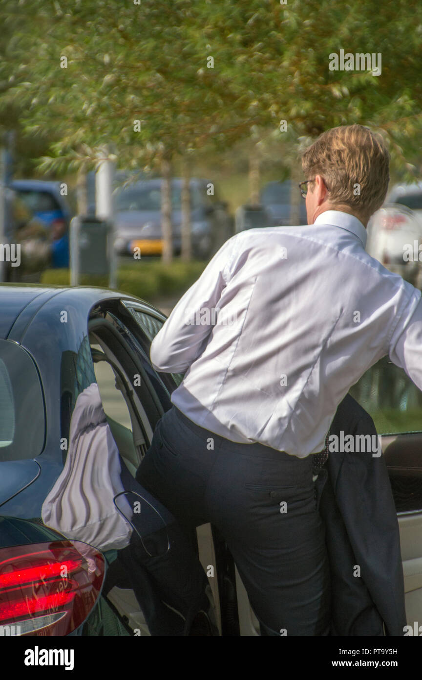 Minister Sander Dekker Leaving At Almere The Netherlands 2018. Opening ...