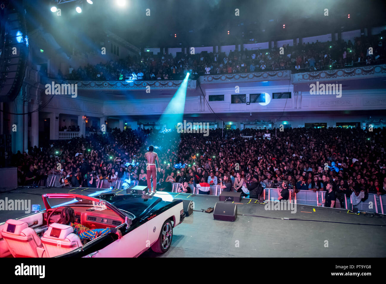 O2 Brixton Academy, London, United Kingdom. 7th October 2018, Burnaboy ...