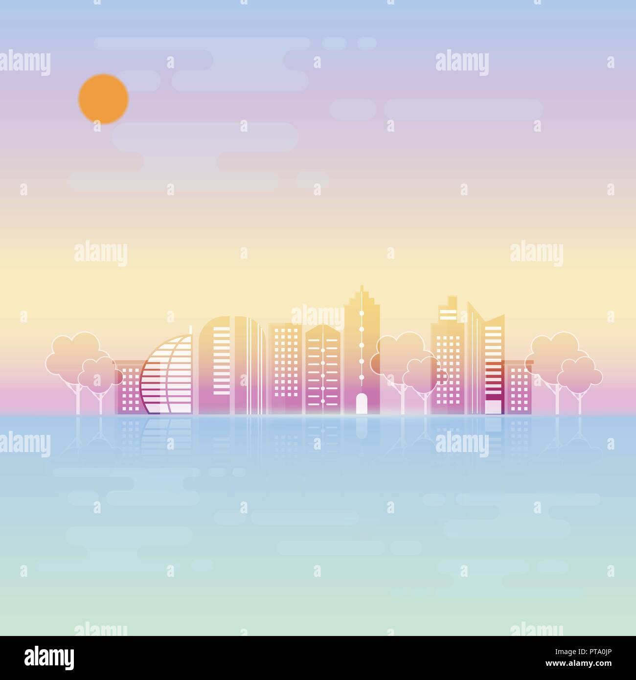 Summer urban city design abstract background, stock vector Stock Vector ...