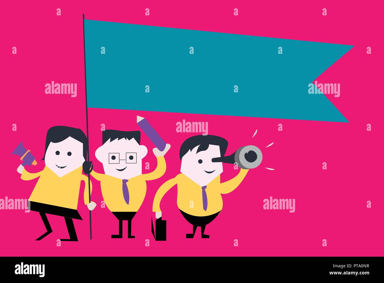 Standing crowd text placard demonstration banner hi-res stock ...