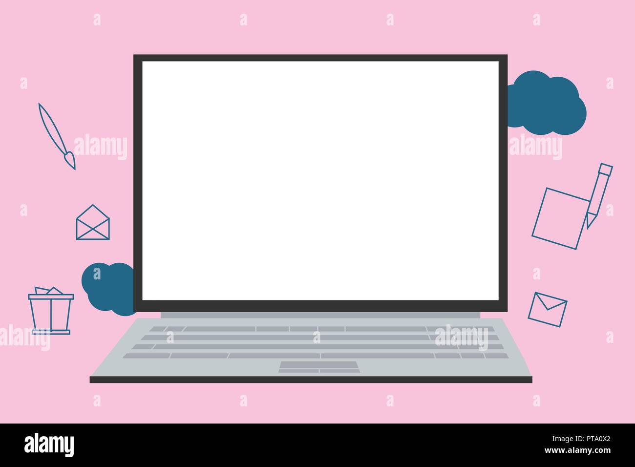 Flat design business Vector Illustration Empty template esp isolated ...