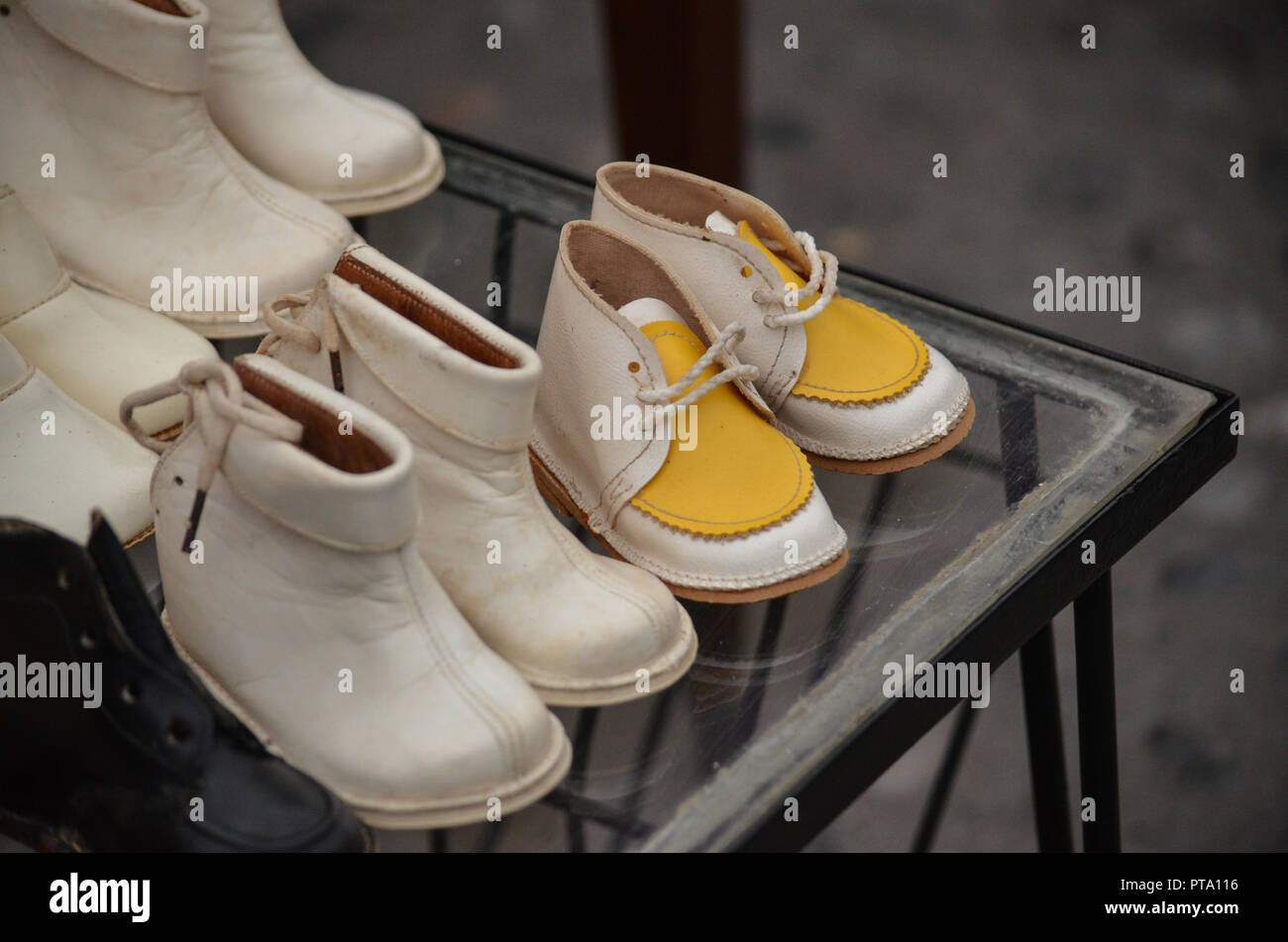 Old shoes old antique baby hi-res stock photography and images - Alamy