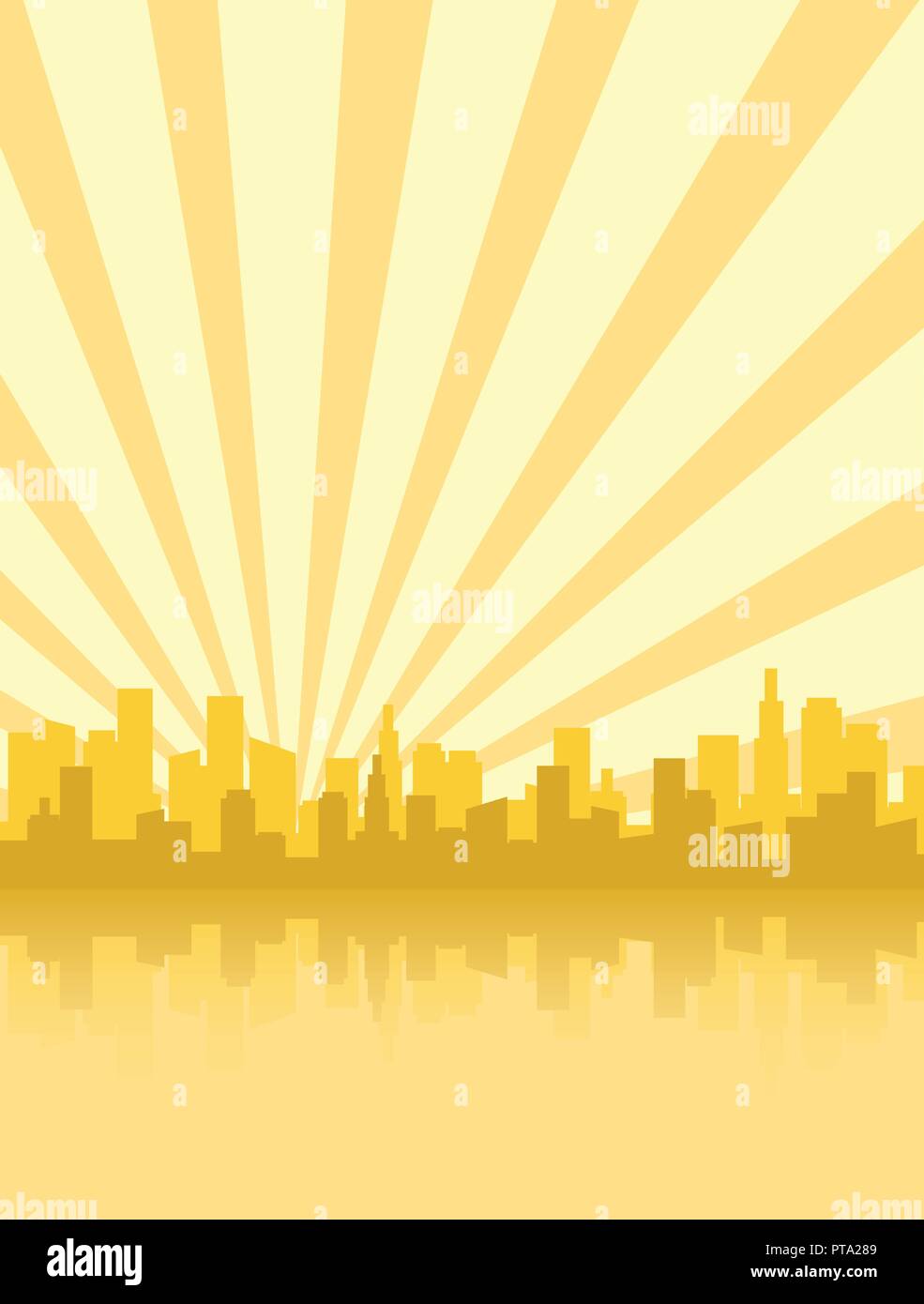 Gold city skyline silhouette Stock Vector Image & Art - Alamy