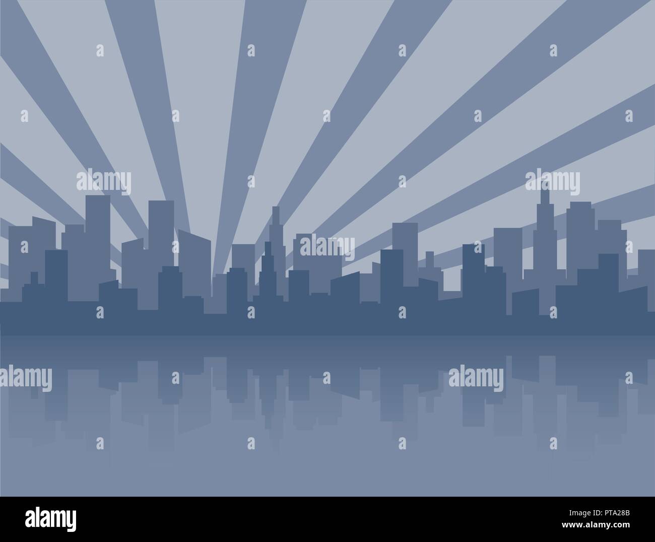 Gray city skyline silhouette Stock Vector Image & Art - Alamy
