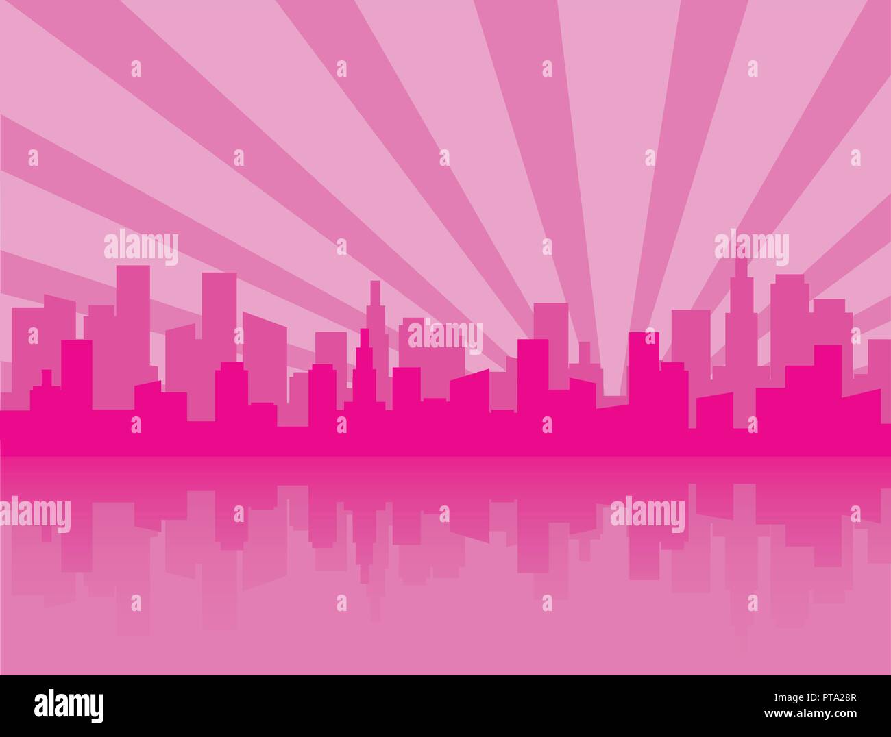 Pink city architecture Stock Vector Images - Alamy