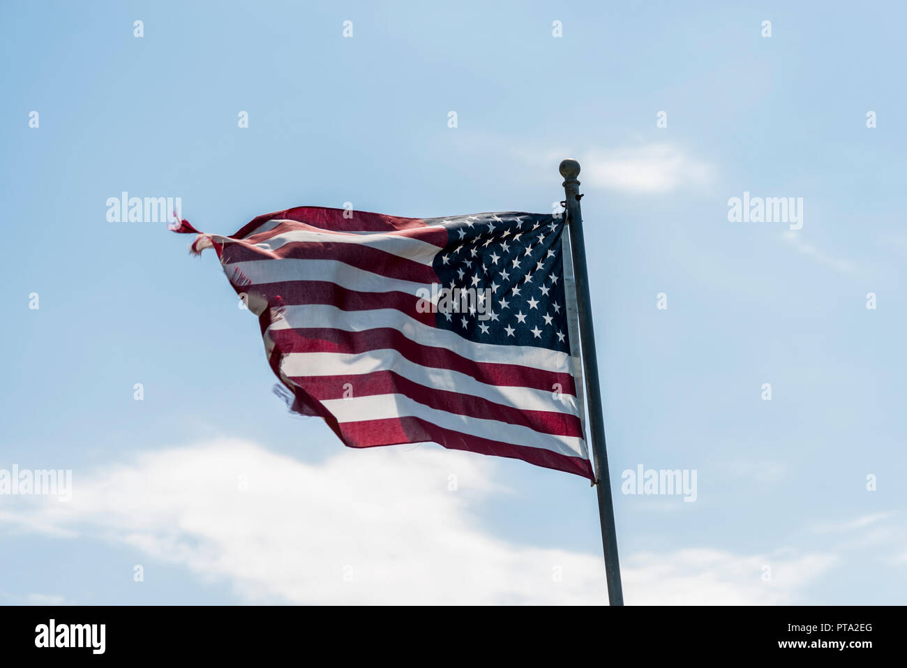 American flag waving Stock Photo - Alamy