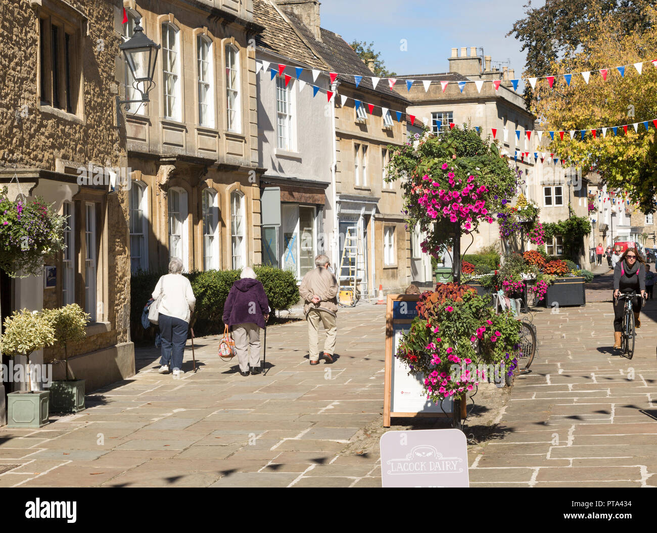 Historic street and buildings in town centre of Corsham, Wiltshire ...