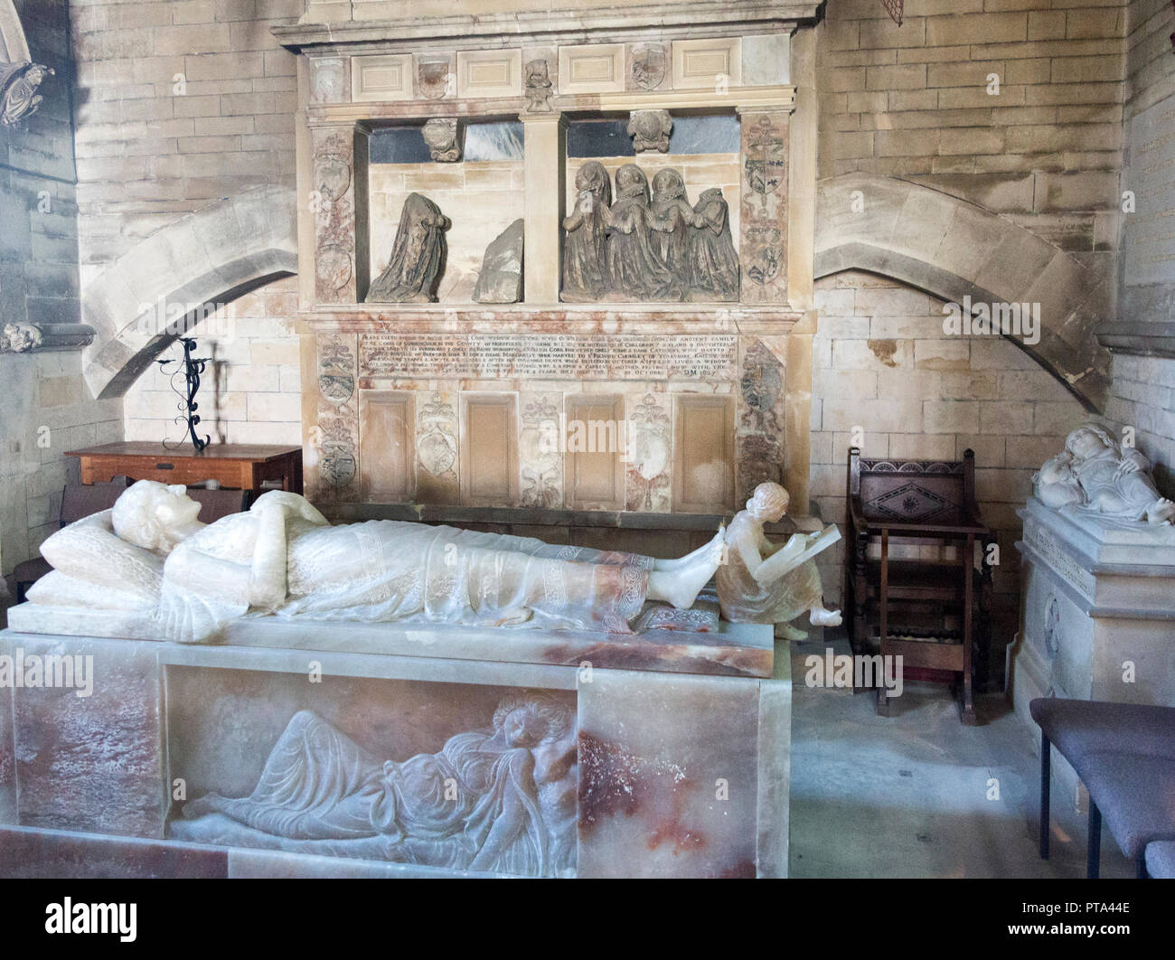 Cobb memorial and alabaster tomb Lady Eleanor Methuen died 1959 Methuen ...