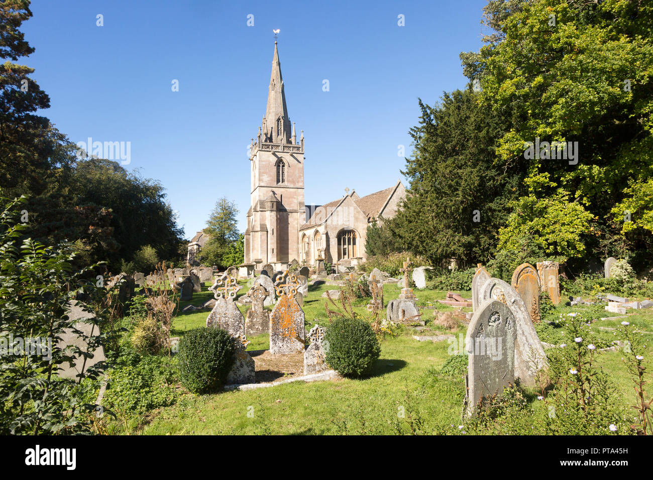 Graveyard of Church of Saint Bartholomew, Corsham, Wiltshire, England ...