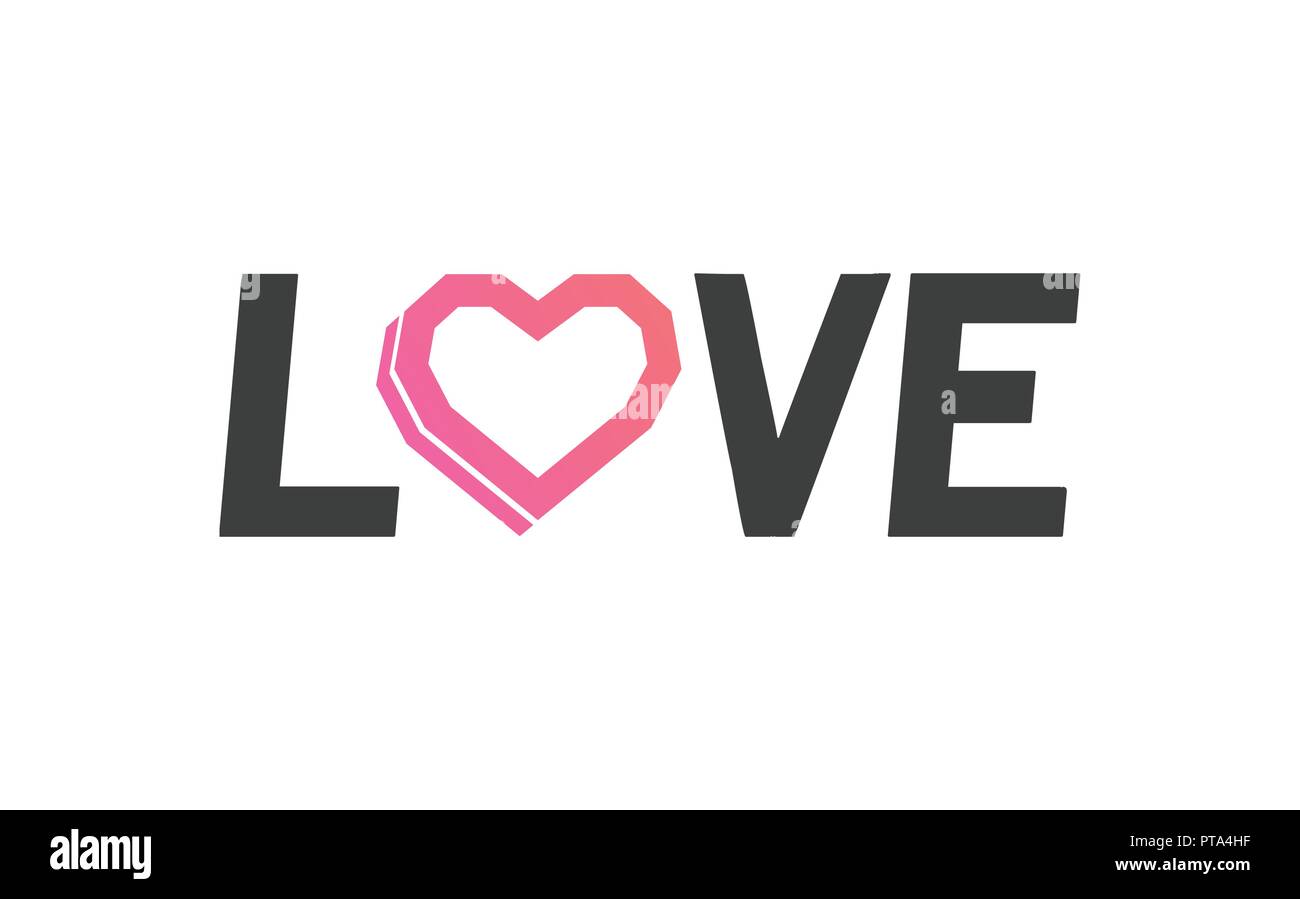 Logo of Love on white background. Vector Modern Style Logotype Stock ...