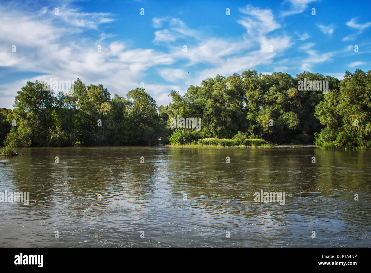 Summer landscape. Beautiful nature. River Stock Photo - Alamy