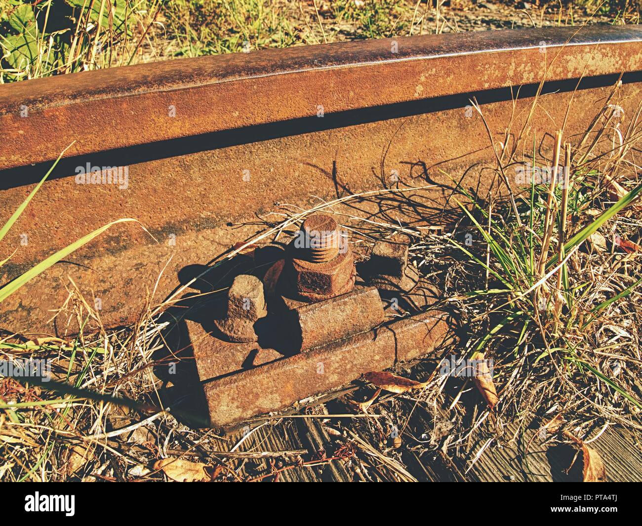 Railway sleeper nut bolt rust hi-res stock photography and images - Alamy