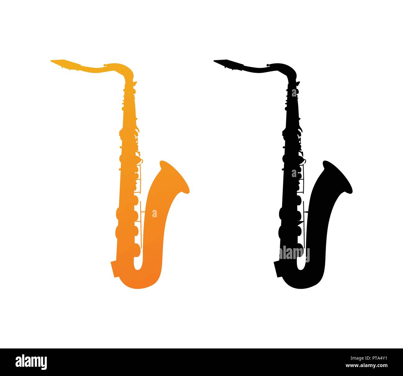 Saxophone Silhouette Vector