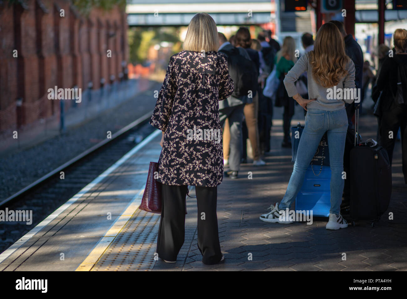 Passengers waiting for a delayed train at Marylebone Station in Central ...