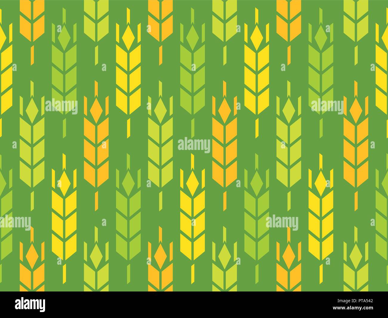 Ears of Wheat, Rye and Barley - Vector Pattern, Looped Background ...