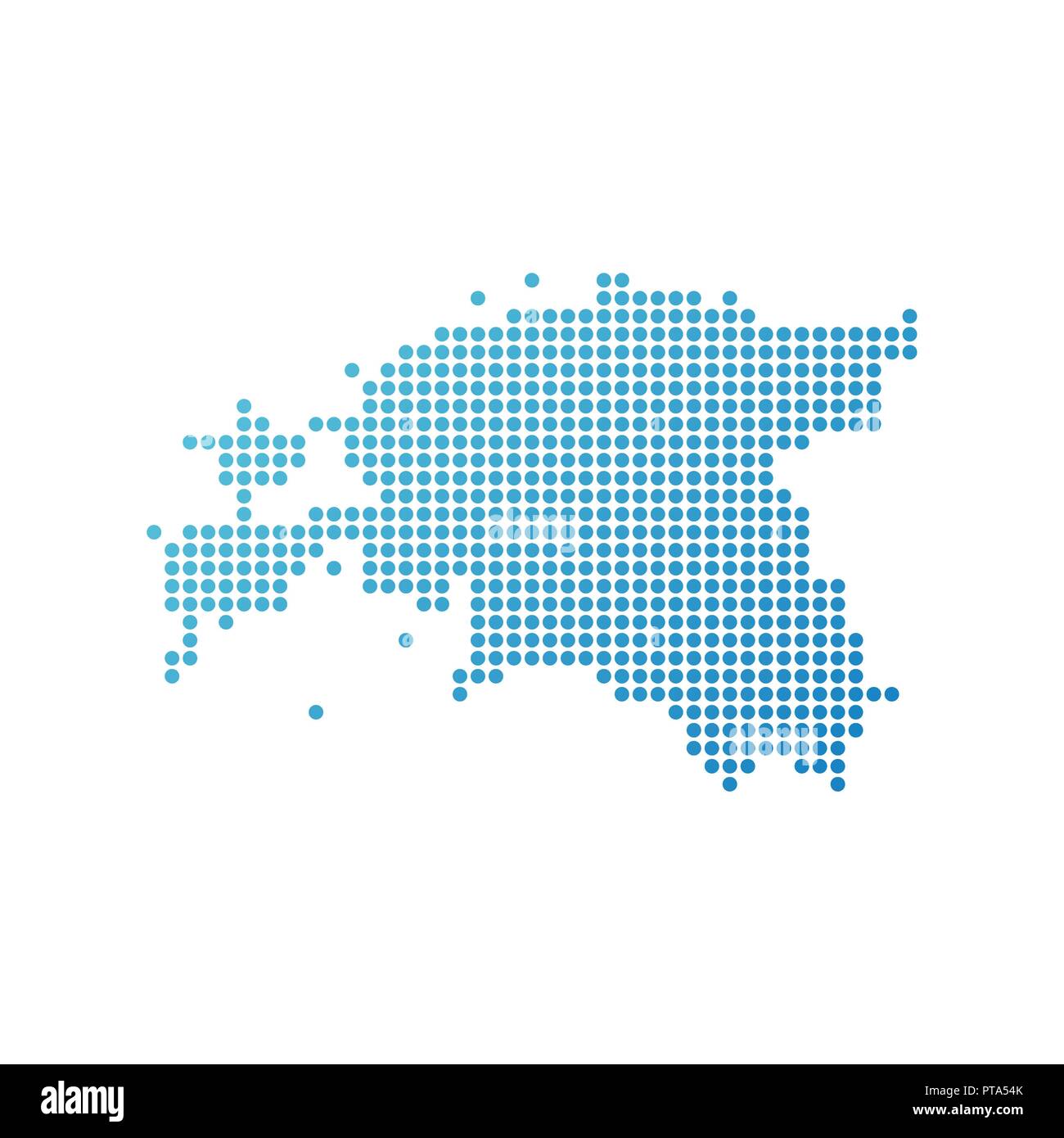 Map of Estonia, Vector Icon in blue modern style Stock Vector Image ...