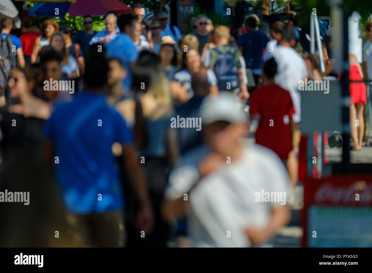 Unidentified crowd of people walking on the street Stock Photo - Alamy