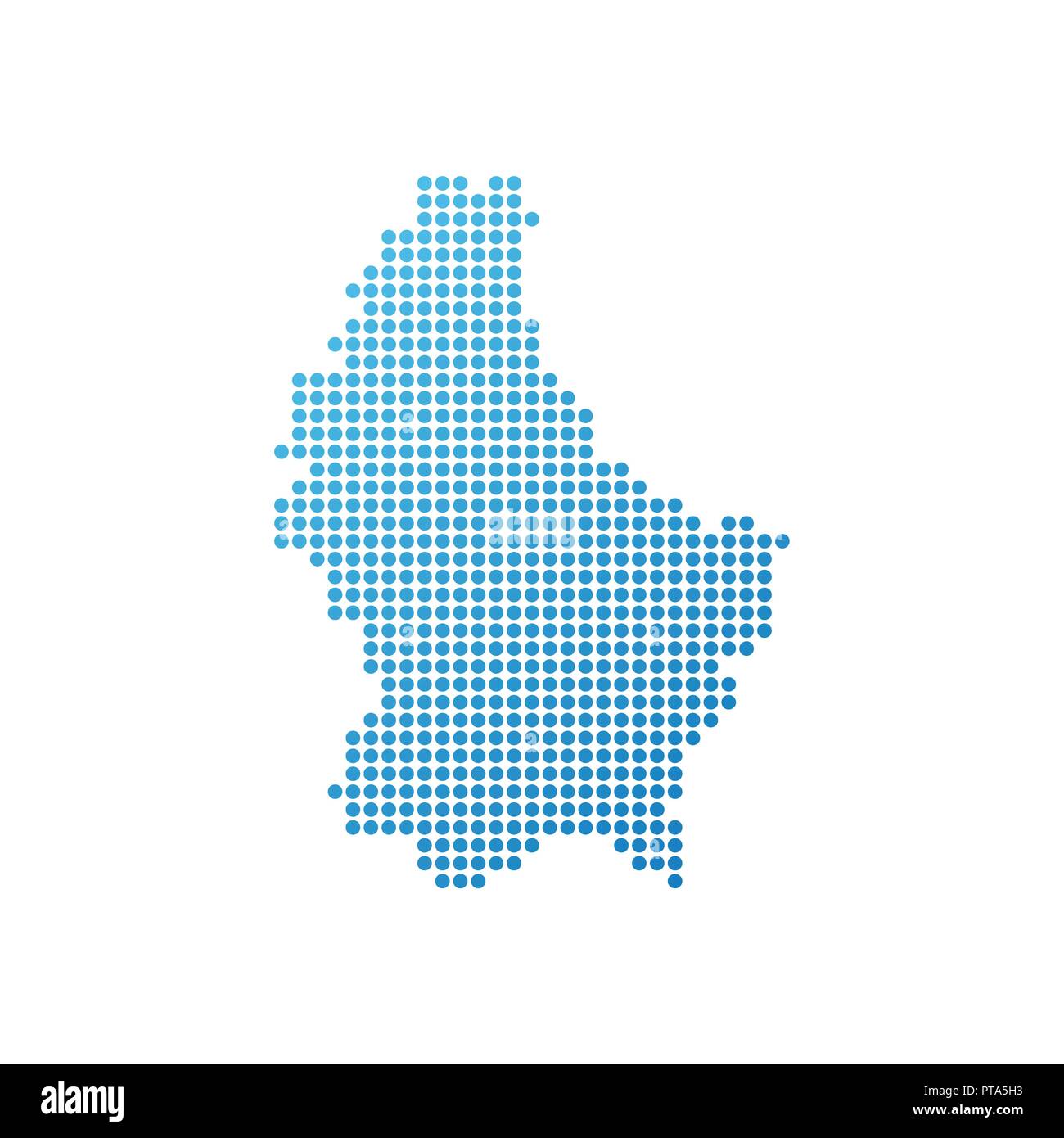 Map of Luxembourg, Vector Icon in blue color Stock Vector Image & Art ...