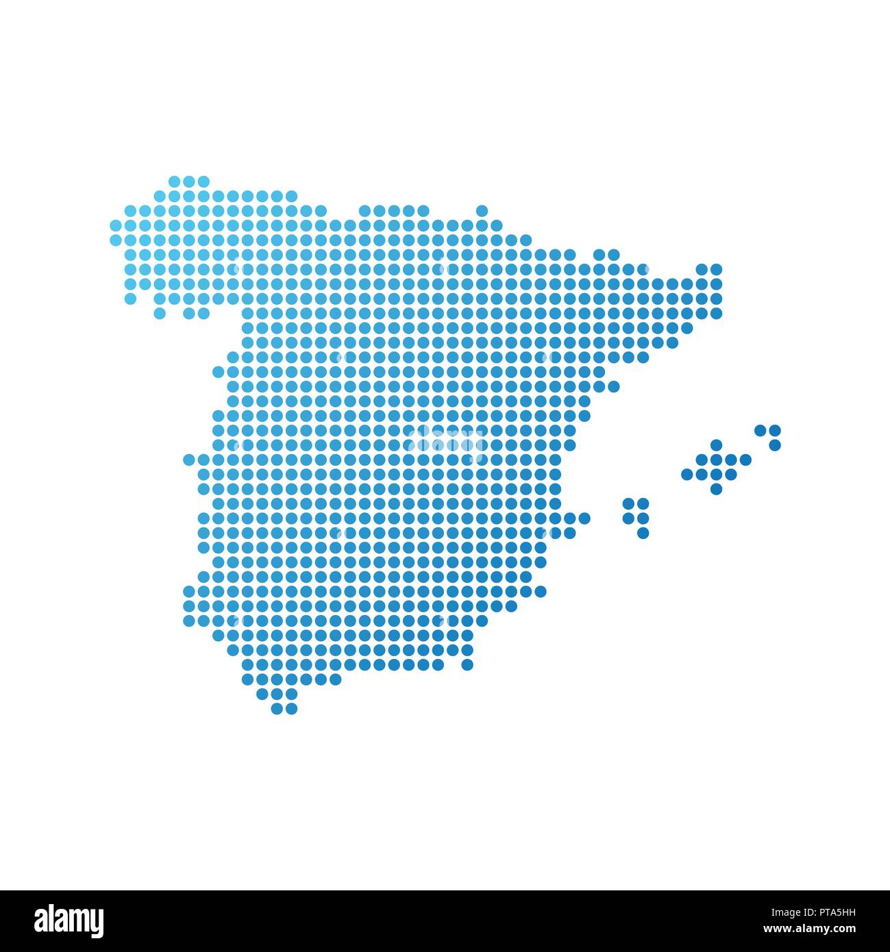 Map of Spain, Vector Icon in blue modern style Stock Vector Image & Art ...