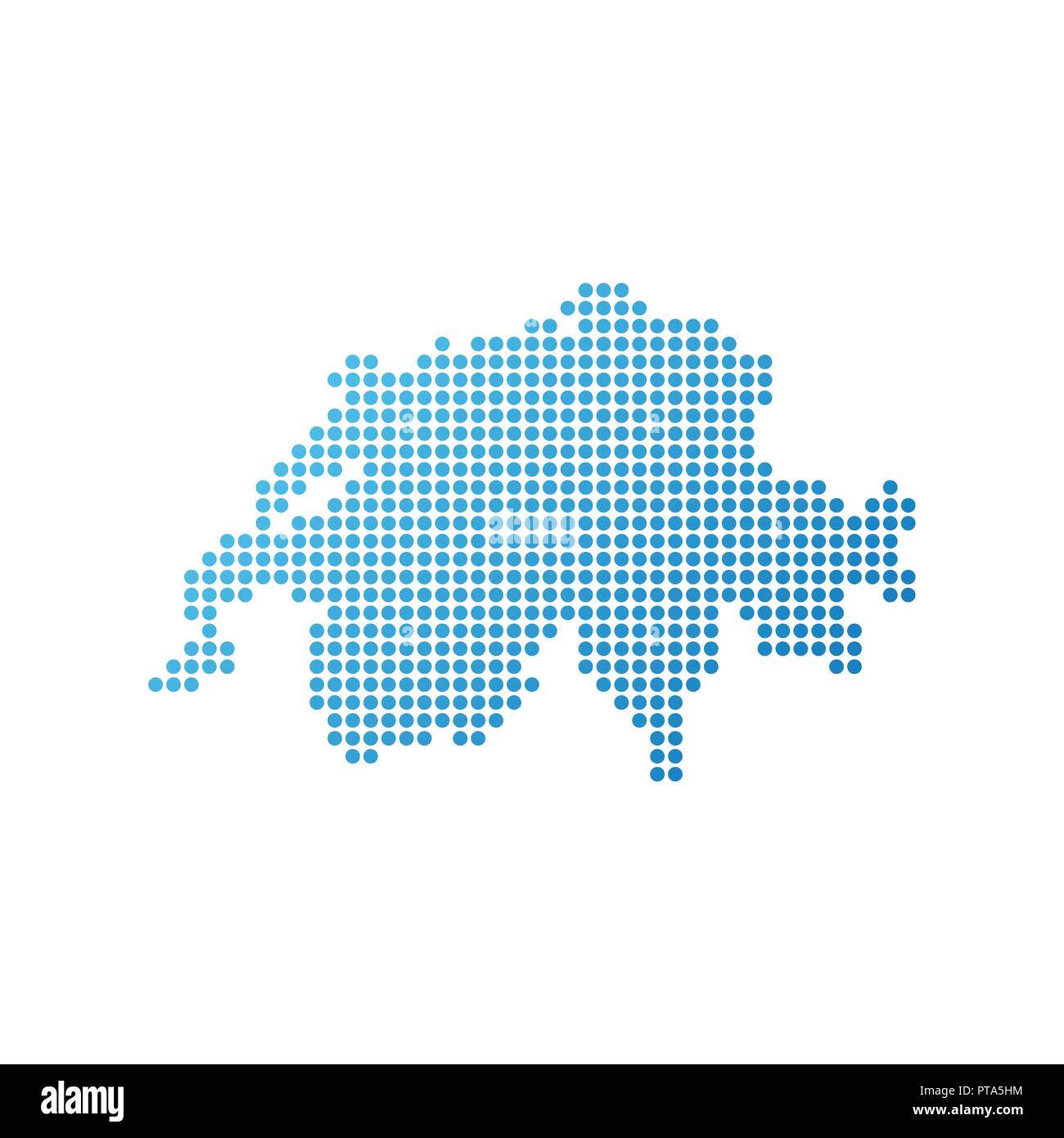 Map of Switzerland, Vector Icon in blue modern style Stock Vector Image ...