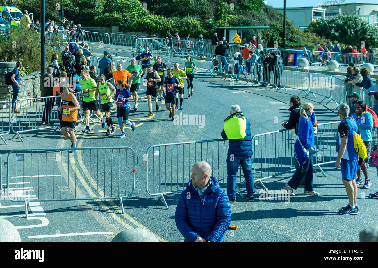Runners taking part in the Bournemouth marathon, from an area around ...